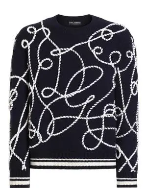 Dolce & Gabbana Embroidered Virgin Wool Pullover - Multicolor