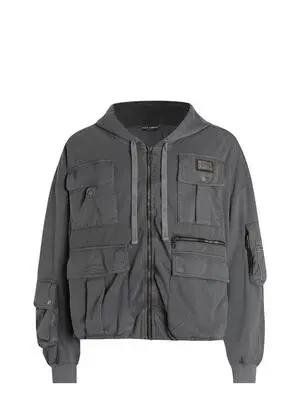 Dolce & Gabbana Jersey Hooded Sweatshirt With Vintage Finish Coats And Jackets Multi-colored - Multicolor