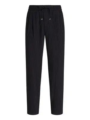 Dolce & Gabbana Pinstripe Wool Jogging Trousers - Multicolor