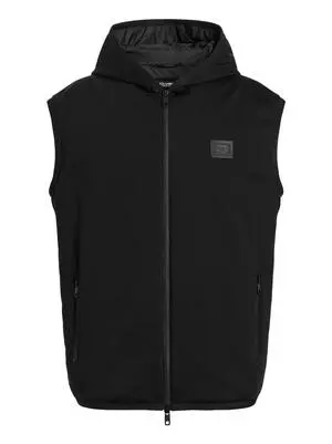 Dolce & Gabbana Lambskin Bomber Jacket With Metal Logo Tag - Black