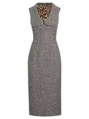 Dolce & Gabbana Long Wool Blend Dress - Multicolor