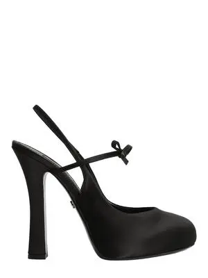Dolce & Gabbana Floral Slingback Pumps - Black