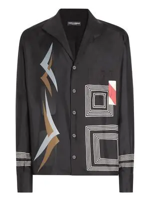 Dolce & Gabbana Geometric-print Twill Shirt Shirts - Multicolor