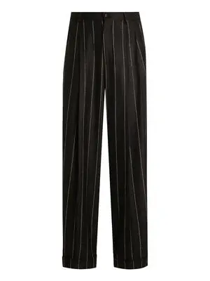 Dolce & Gabbana Pinstriped Alpaca Flannel Trousers - Multicolor