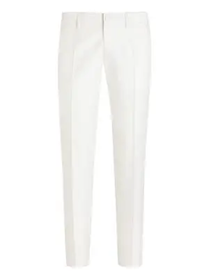 Dolce & Gabbana Micro Pattern Jacquard Trousers - White
