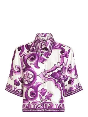 Dolce & Gabbana Majolica Print Silk Shirt - Multicolor