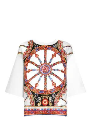 Dolce & Gabbana Carretto-print Jersey T-shirt - Multicolor