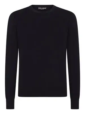 Dolce & Gabbana Round Neck Cashmere Sweater - Grey
