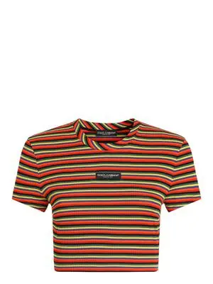 Dolce & Gabbana Striped Jersey T-shirt T-shirts And Sweatshirts - Multicolor