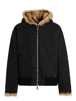 Dolce & Gabbana Reversible Zip-up Hooded Sweatshirt - Black