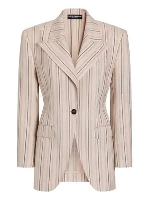 Dolce & Gabbana Single-breasted Striped Blazer - Multicolor