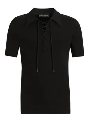 Dolce & Gabbana Cotton Interlock Polo T-shirt T-shirts And Polos - Black