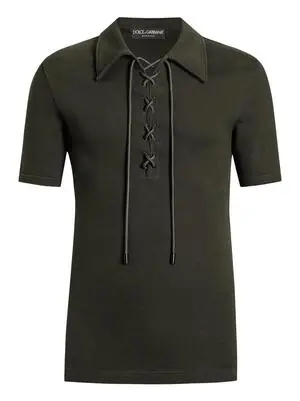 Dolce & Gabbana Cotton Interlock Polo T-shirt T-shirts And Polos - Brown