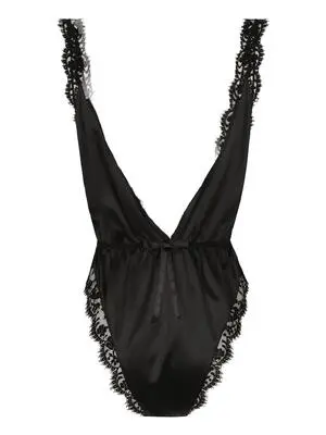 Dolce & Gabbana Lace And Satin Bodysuit - Black