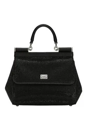 Dolce & Gabbana Medium Sicily Handbag Handbags Viscose - Black