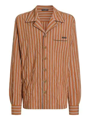 Dolce & Gabbana Crinkled Striped Vanity Shirt Shirts Multi-colored - Multicolor