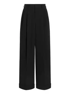 Dolce & Gabbana Wool Gabardine Trousers - Black