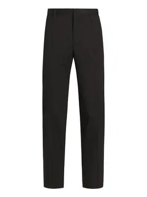Dolce & Gabbana Stretch Wool Canvas Trousers - Black