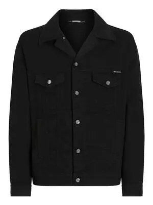 Dolce & Gabbana Black Wash Stretch Denim Jacket - Multicolor