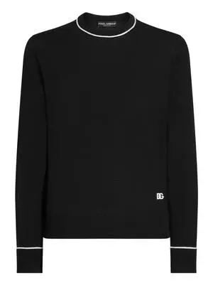 Dolce & Gabbana Crewneck Wool Pullover - Black