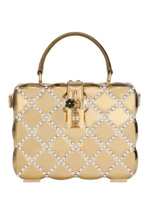 Dolce & Gabbana Resin Dolce Box Bag With Rhinestones Handbags - Multicolor
