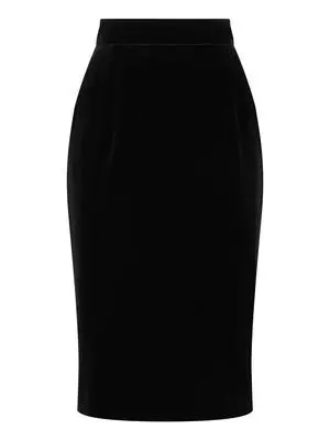 Dolce & Gabbana Velvet Midi Pencil Skirt Skirts - Black