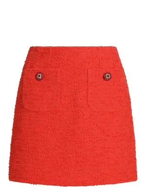 Dolce & Gabbana Stretch Tulle Pencil Skirt - Orange