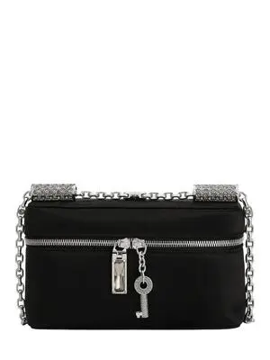 Dolce & Gabbana Sicily Medium Satin And Pavé Tubes Shoulder Bag - Black