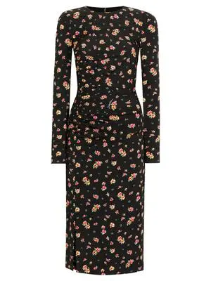 Dolce & Gabbana Floral-print Charmeuse Dress - Multicolor