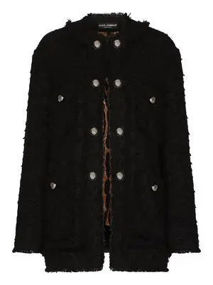 Dolce & Gabbana Embellished Cropped Jacket - Black