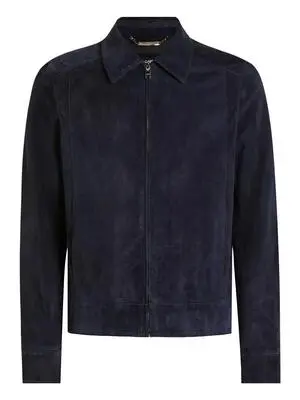Dolce & Gabbana Leather Zip Jacket - Blue