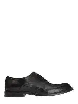 Dolce & Gabbana Washed Calfskin Laced Shoes Lace-ups - Black