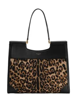 Dolce & Gabbana Sicily Large Shopping Bag With Embroidery Tote Bags - Multicolor
