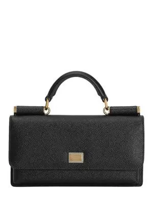 Dolce & Gabbana Dauphine-print Calfskin Mini Bag - Black