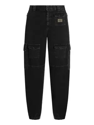 Dolce & Gabbana Tailored Cotton Trousers - Black