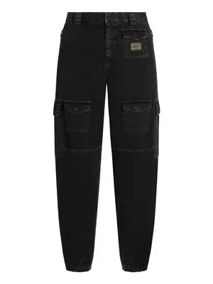 Dolce & Gabbana Tailored Cotton Trousers - Black