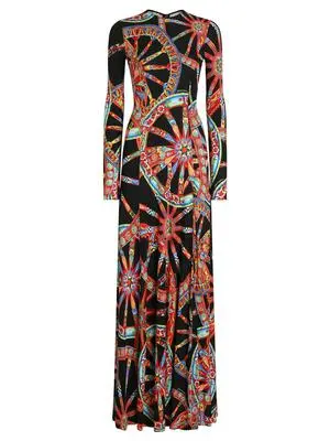 Dolce & Gabbana Carretto-print Long Viscose Jersey Dress Dresses - Multicolor