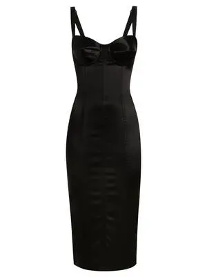 Dolce & Gabbana Satin Dress Dresses - Black
