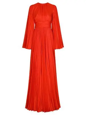 Dolce & Gabbana Long Chiffon Dress Dresses - Red