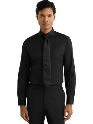 REISS Storm Fit Cotton-twill Two-fold Shirt-fit - Black
