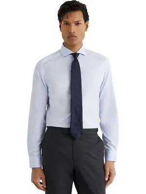 REISS Storm Fit Cotton-twill Two-fold Shirt-fit - Soft Blue