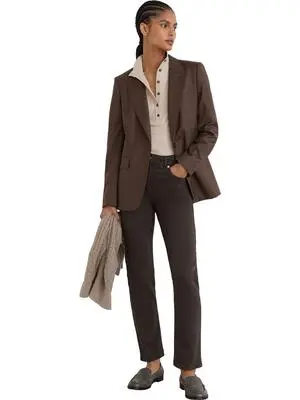 REISS Petite Slim-leg Mid-rise Jeans - Grape