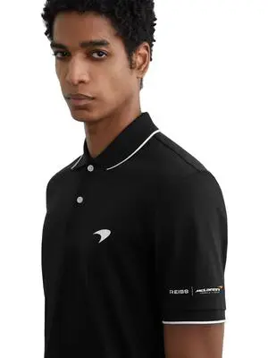 REISS X Mclaren F1 Team Racing Air-water Cotton Polo Shirt - Black
