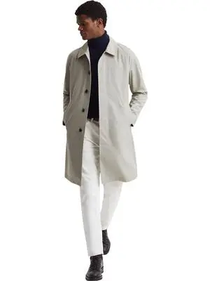 Private White V.c. Mid-length Mac Coat - Stone