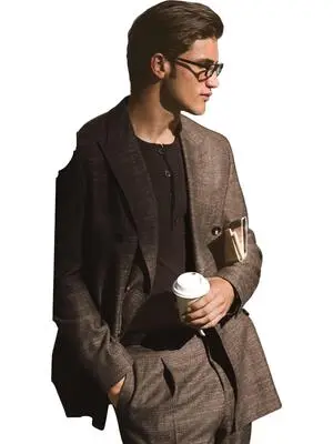 REISS Wool-blend Double-breasted Herringbone Blazer Classic-fit - Brown