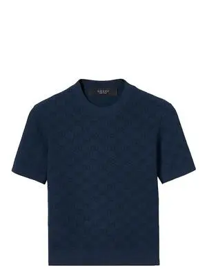 GUCCI Fine Wool Top With GG Crystal Embroidery
