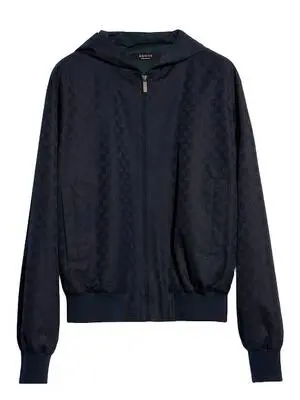 Gucci Gg Linen Blend Canvas Jacket - Blue