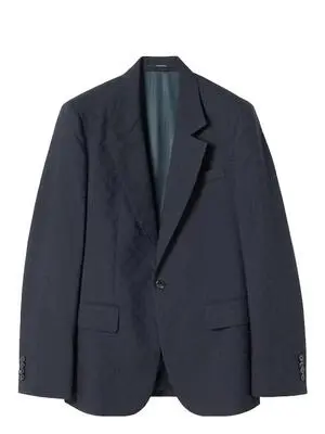 Gucci Gg Cotton Gabardine Jacquard Jacket, Size - Blue