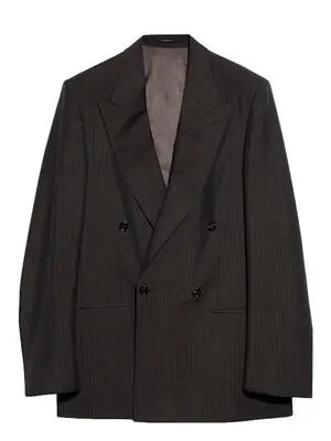 Gucci Gucci Double-Breasted Wool Jacket Brown