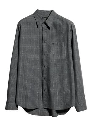 Gucci Gg Printed Silk Shirt, Size - Grey